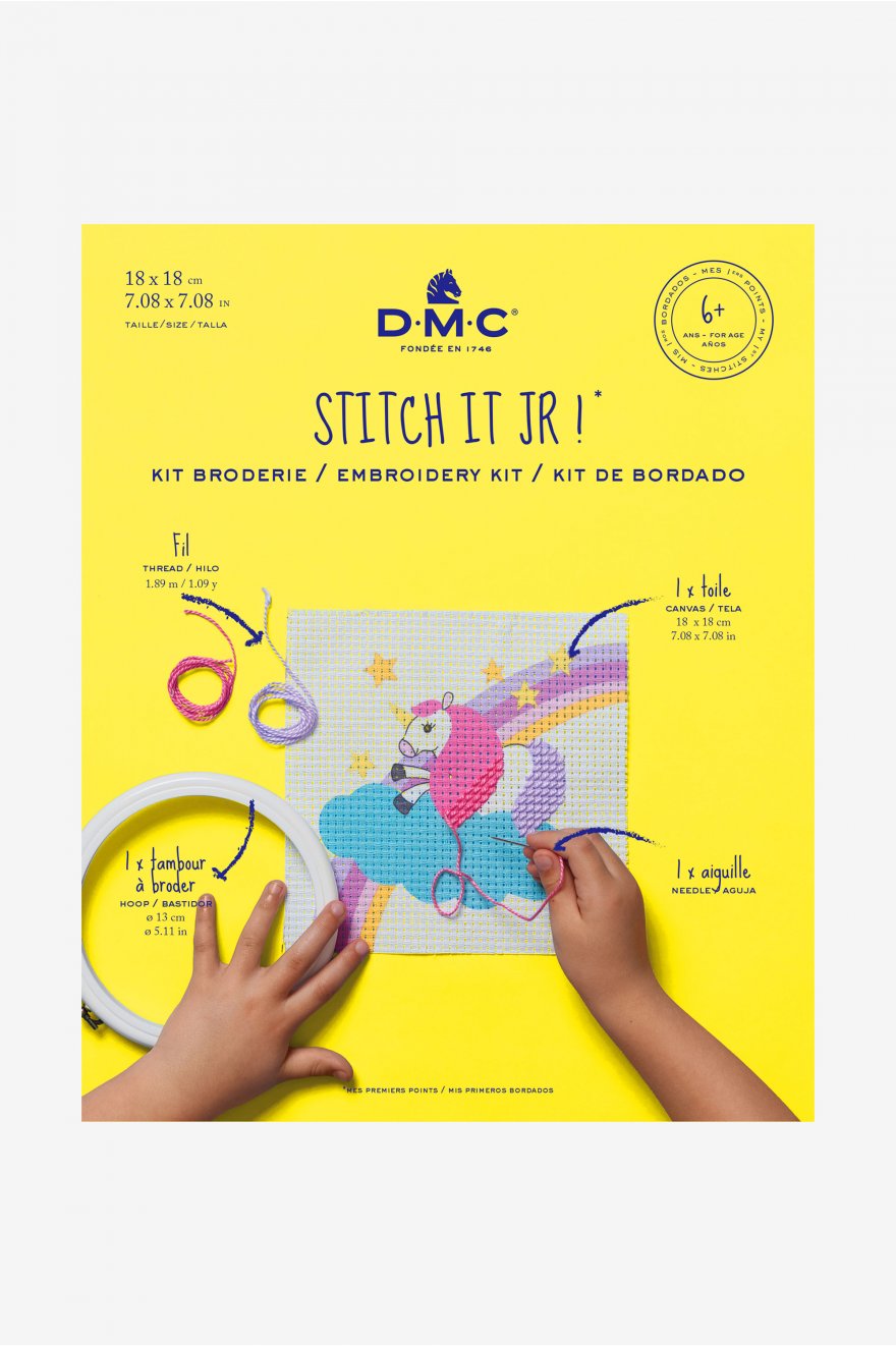 DMC - Stitch it JR! - Children's Embroidery Kit - Unicorn — Marias Wool ...