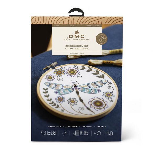 DMC Embroidery Kit - Dragonfly - 18.5cm — Marias Wool Shop