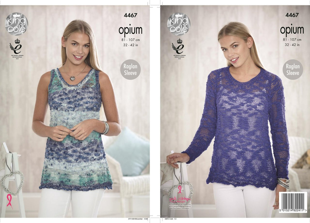 King Cole Pattern 4467 Tops in Opium — Marias Wool Shop